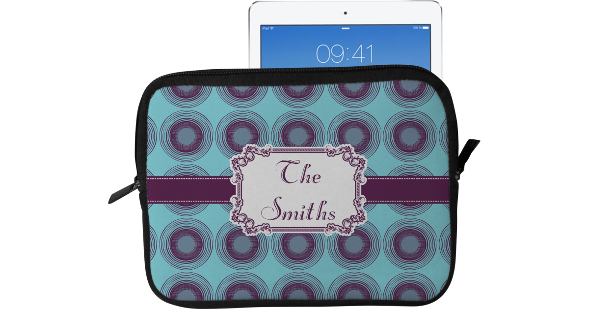 Custom Concentric Circles Tablet Case / Sleeve - Large (Personalized ...