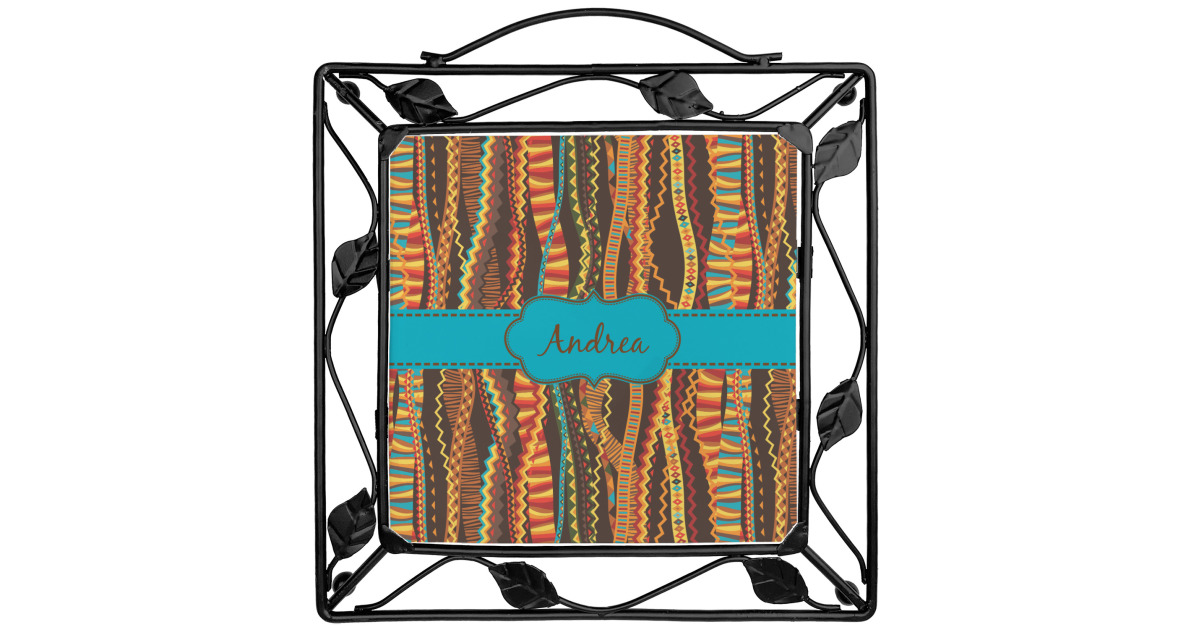Custom Tribal Ribbons Square Trivet (Personalized) | YouCustomizeIt