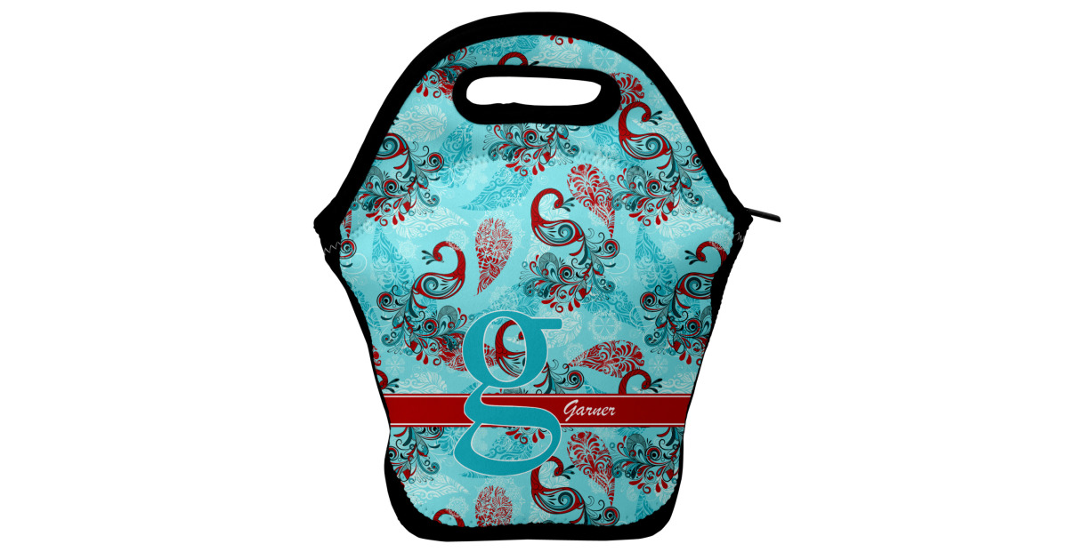 Custom Peacock Lunch Bag w/ Name and Initial | YouCustomizeIt
