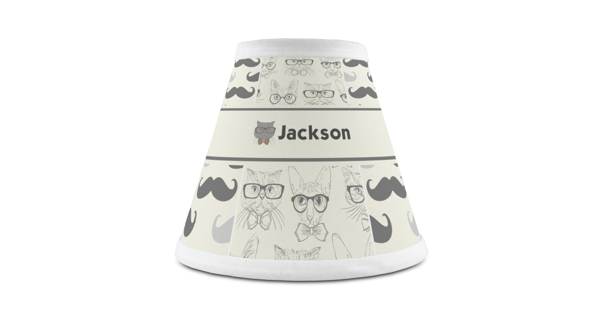 Custom Hipster Cats & Mustache Chandelier Lamp Shade (Personalized ...