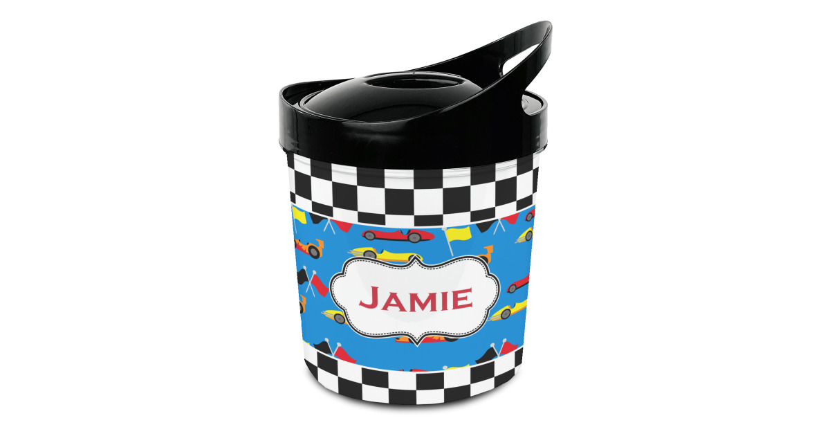 Custom Checkers & Racecars Plastic Ice Bucket (Personalized ...
