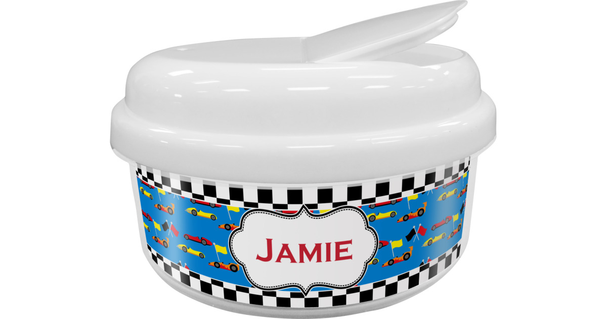 Custom Checkers & Racecars Snack Container (Personalized) | YouCustomizeIt