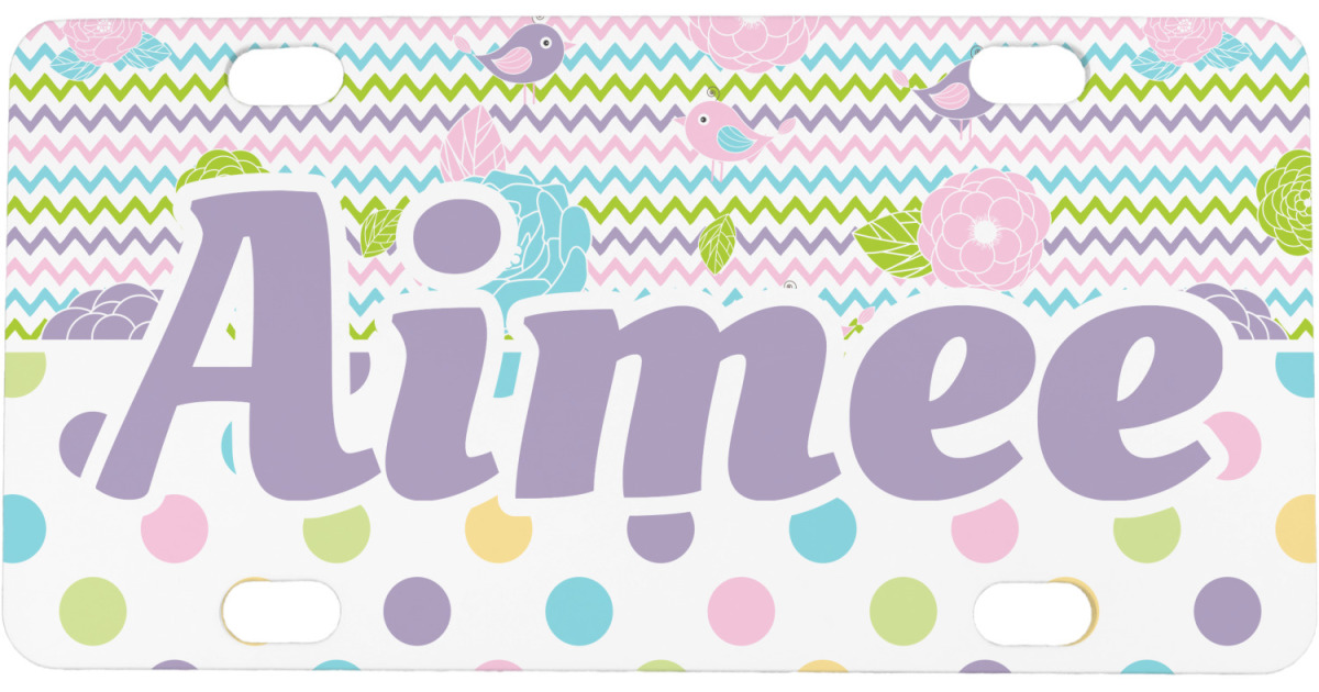 Custom Girly Girl Mini / Bicycle License Plate (4 Holes) (Personalized ...