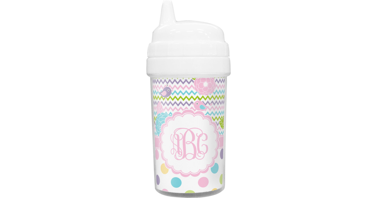 Custom Girly Girl Toddler Sippy Cup (Personalized) | YouCustomizeIt