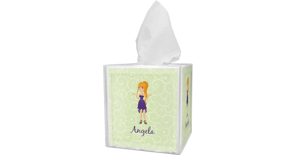Custom Custom Character (Woman) Tissue Box Cover (Personalized ...
