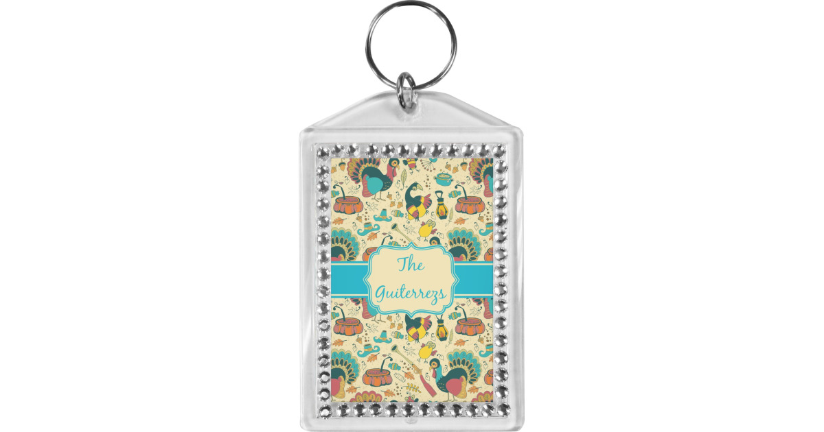 Custom Old Fashioned Thanksgiving Bling Keychain (Personalized ...