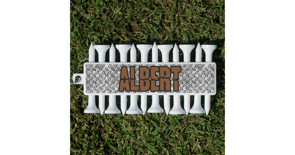 Custom Diamond Plate Golf Tees & Ball Markers Set (Personalized ...
