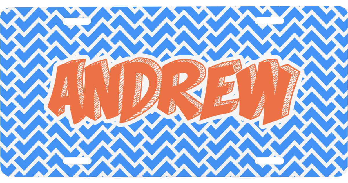 Custom Zigzag Front License Plate (Personalized) | YouCustomizeIt