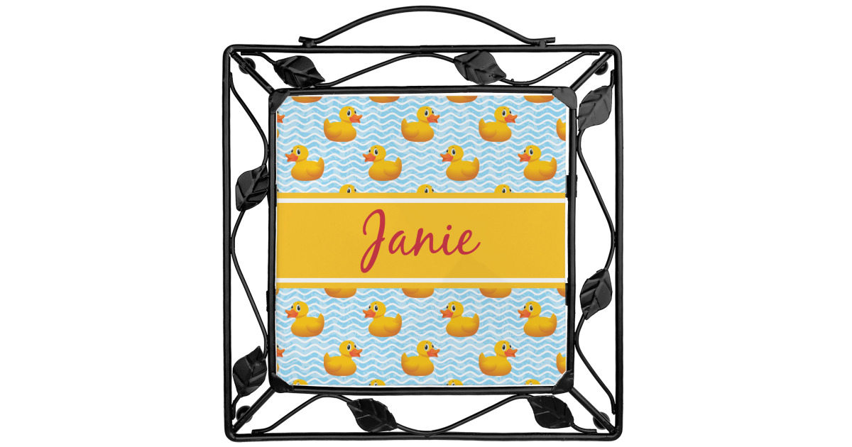 Custom Rubber Duckie Square Trivet (Personalized) | YouCustomizeIt