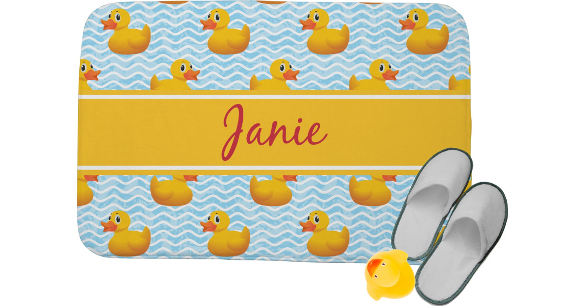 Custom Rubber Duckie Memory Foam Bath Mat (Personalized) | YouCustomizeIt