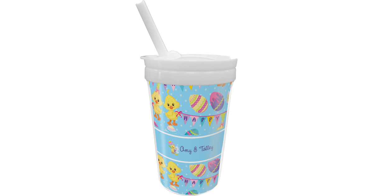 Custom Happy Easter Sippy Cup with Straw (Personalized) | YouCustomizeIt