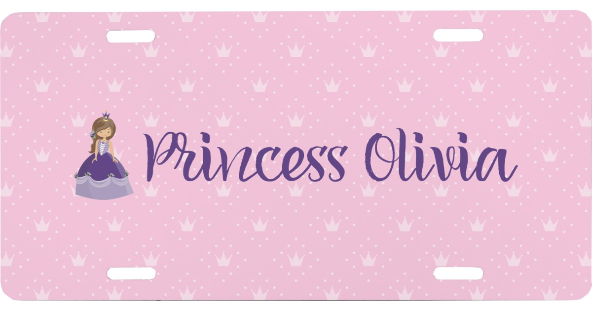 Custom Custom Princess Front License Plate (Personalized) | YouCustomizeIt