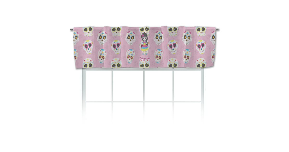 Custom Kids Sugar Skulls Valance (Personalized) | YouCustomizeIt