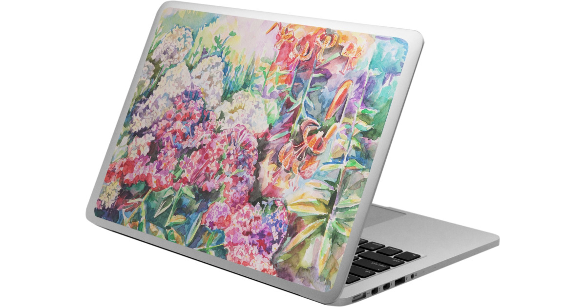 Custom Watercolor Floral Laptop Skin - Custom Sized | YouCustomizeIt