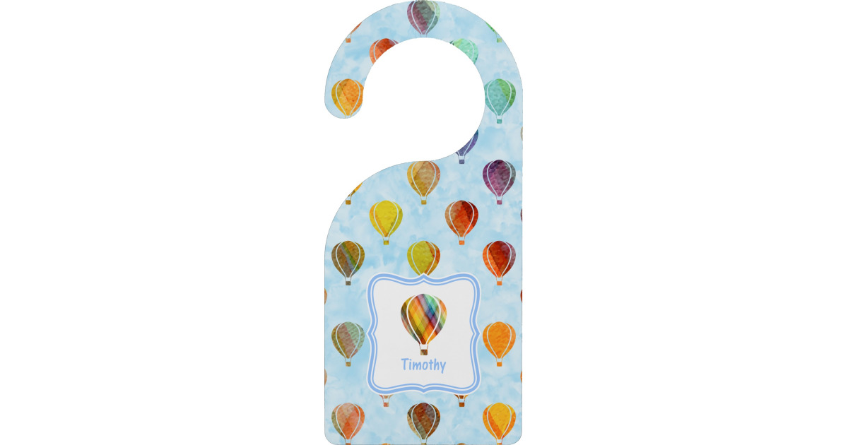 Custom Watercolor Hot Air Balloons Door Hanger (Personalized ...