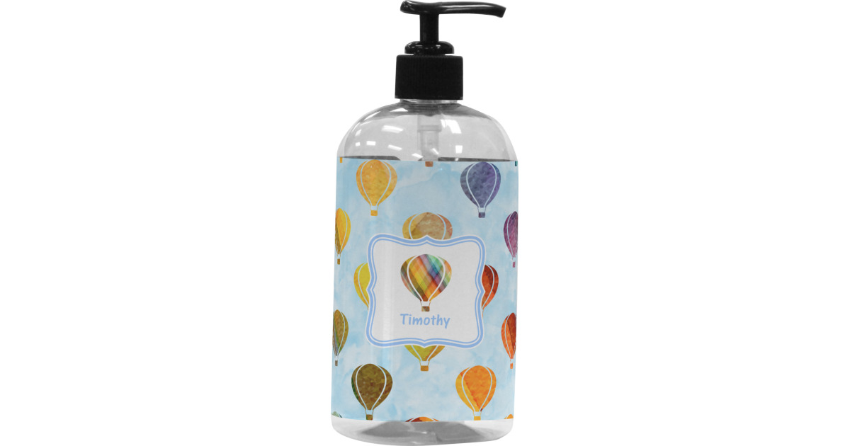 Custom Watercolor Hot Air Balloons Plastic Soap / Lotion Dispenser ...