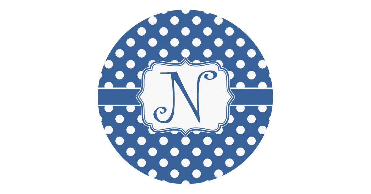 Custom Polka Dots Round Decal (Personalized) | YouCustomizeIt