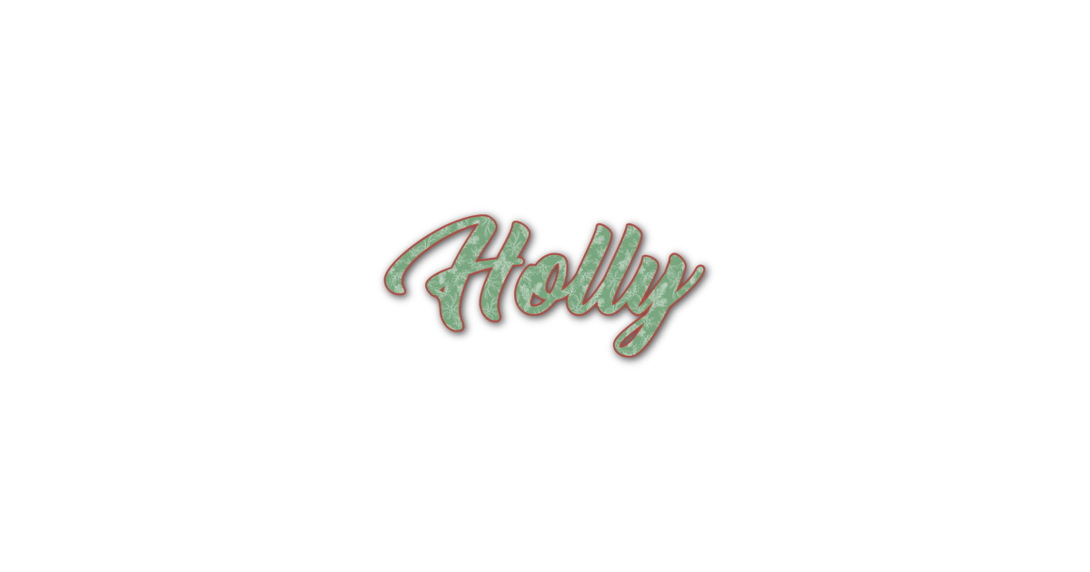 Custom Christmas Holly Name/Text Decal - Custom Sizes (Personalized ...