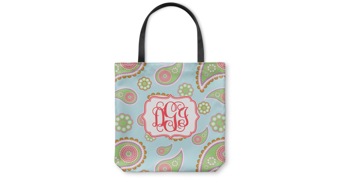 Custom Blue Paisley Canvas Tote Bag (Personalized) | YouCustomizeIt