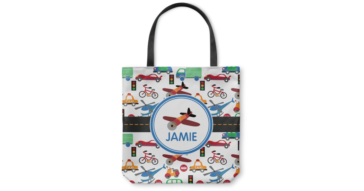 Custom Transportation Canvas Tote Bag (Personalized) | YouCustomizeIt