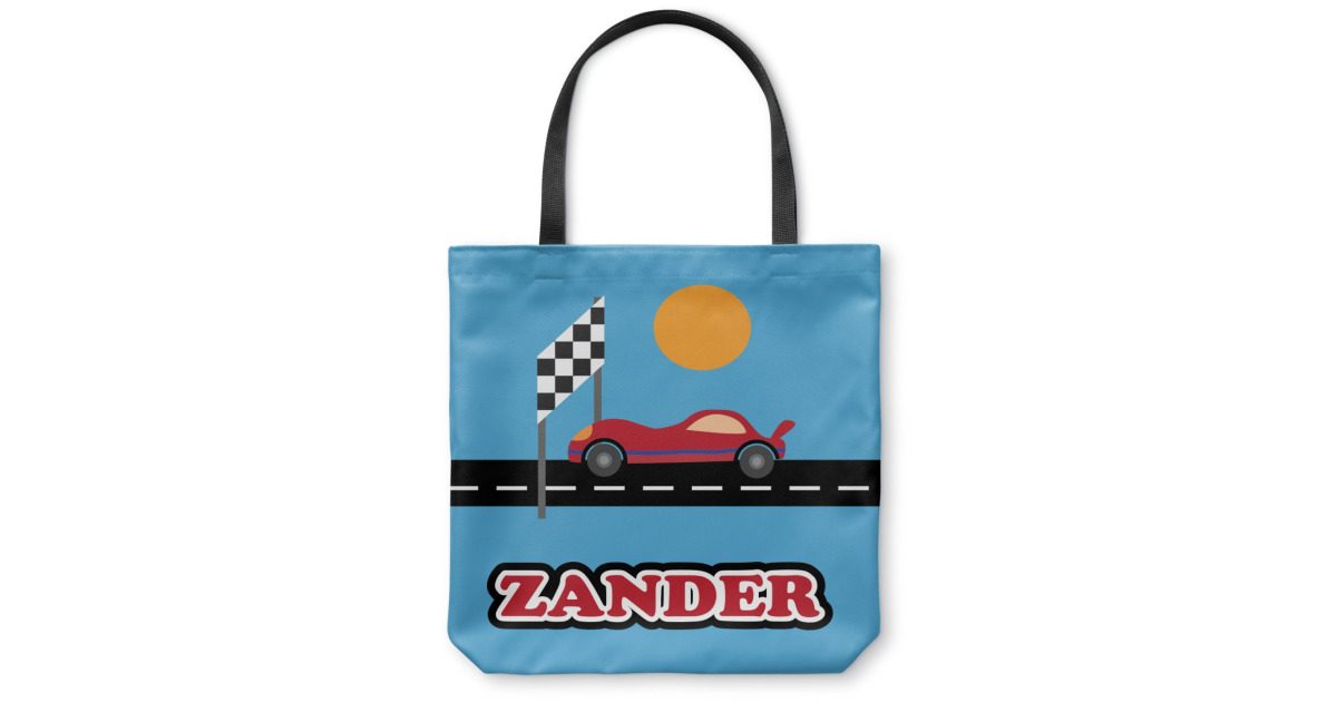 Custom Race Car Canvas Tote Bag (Personalized) | YouCustomizeIt