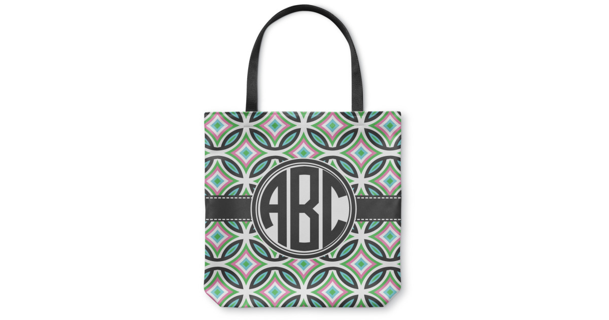 Custom Geometric Circles Canvas Tote Bag - Large - 18"x18 ...