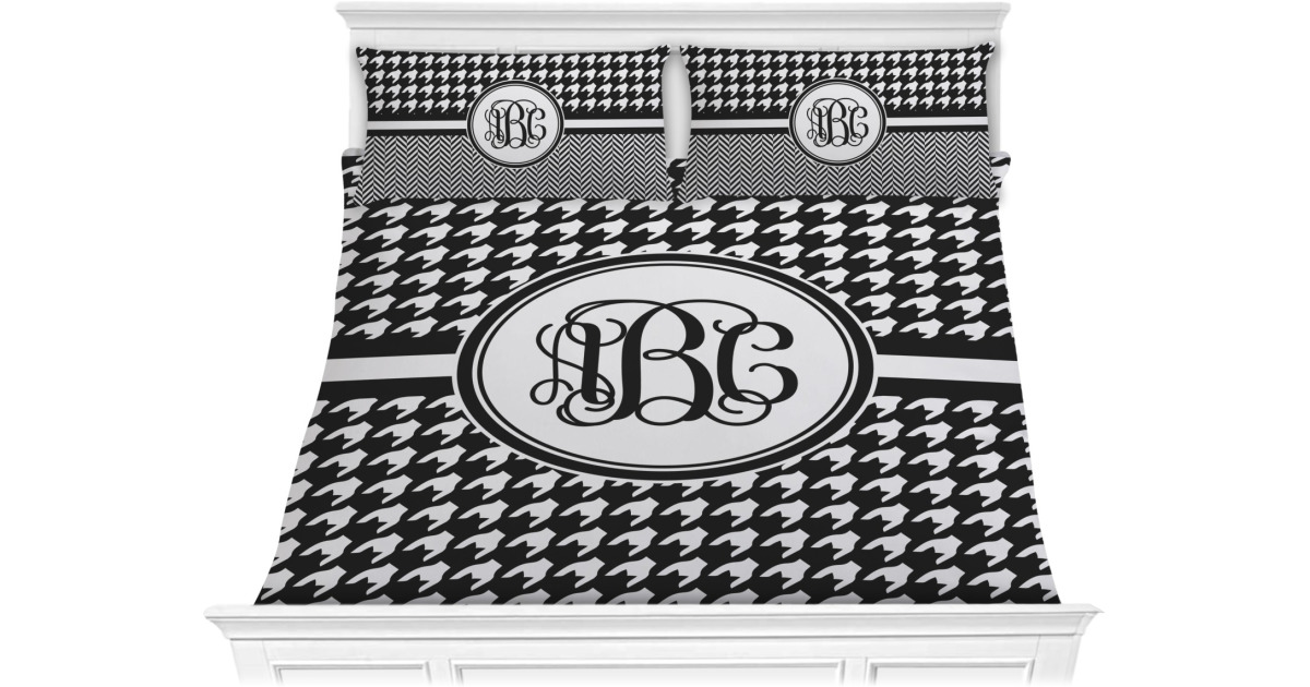 Custom Houndstooth Comforter Set - King (Personalized) | YouCustomizeIt