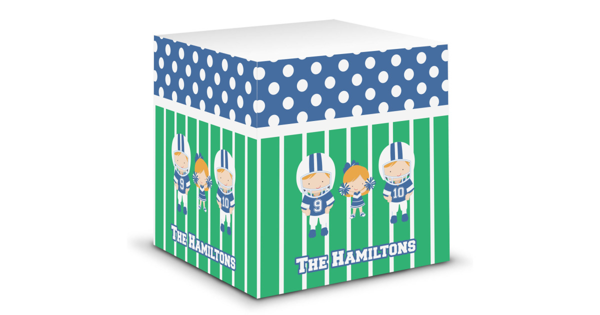 Custom Football Sticky Note Cube (Personalized) | YouCustomizeIt