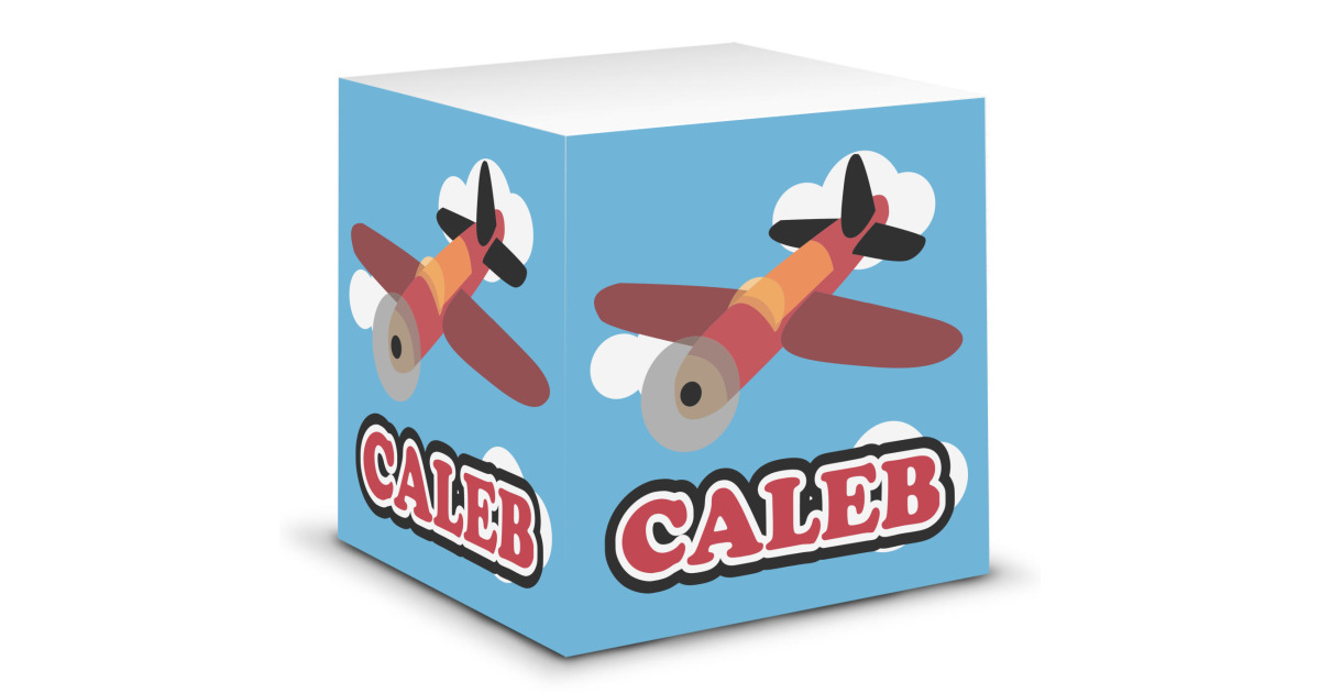 Custom Airplane Sticky Note Cube (Personalized) | YouCustomizeIt