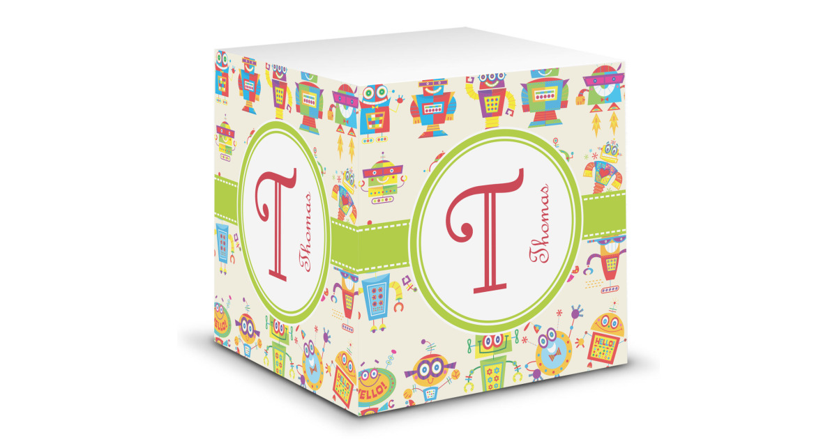 Custom Rocking Robots Sticky Note Cube (Personalized) | YouCustomizeIt