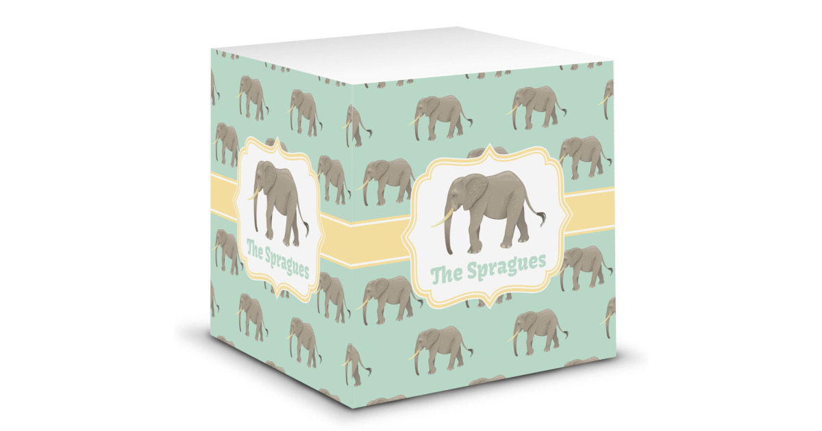Custom Elephant Sticky Note Cube (Personalized) | YouCustomizeIt