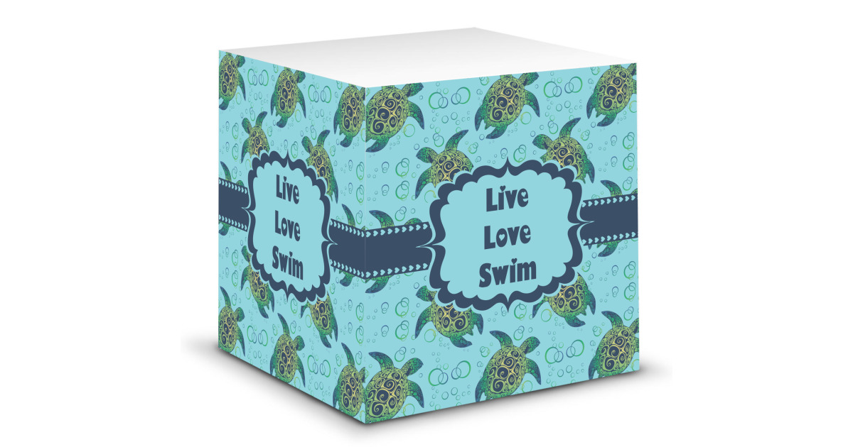 Custom Sea Turtles Sticky Note Cube (Personalized) | YouCustomizeIt