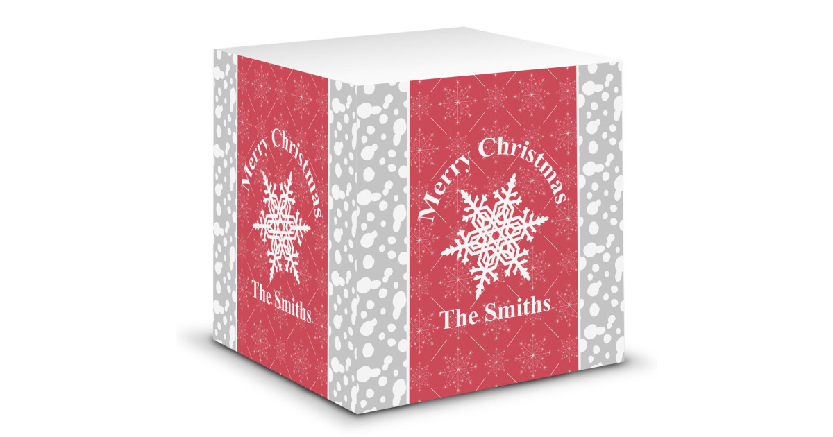 Custom Snowflakes Sticky Note Cube (Personalized) | YouCustomizeIt