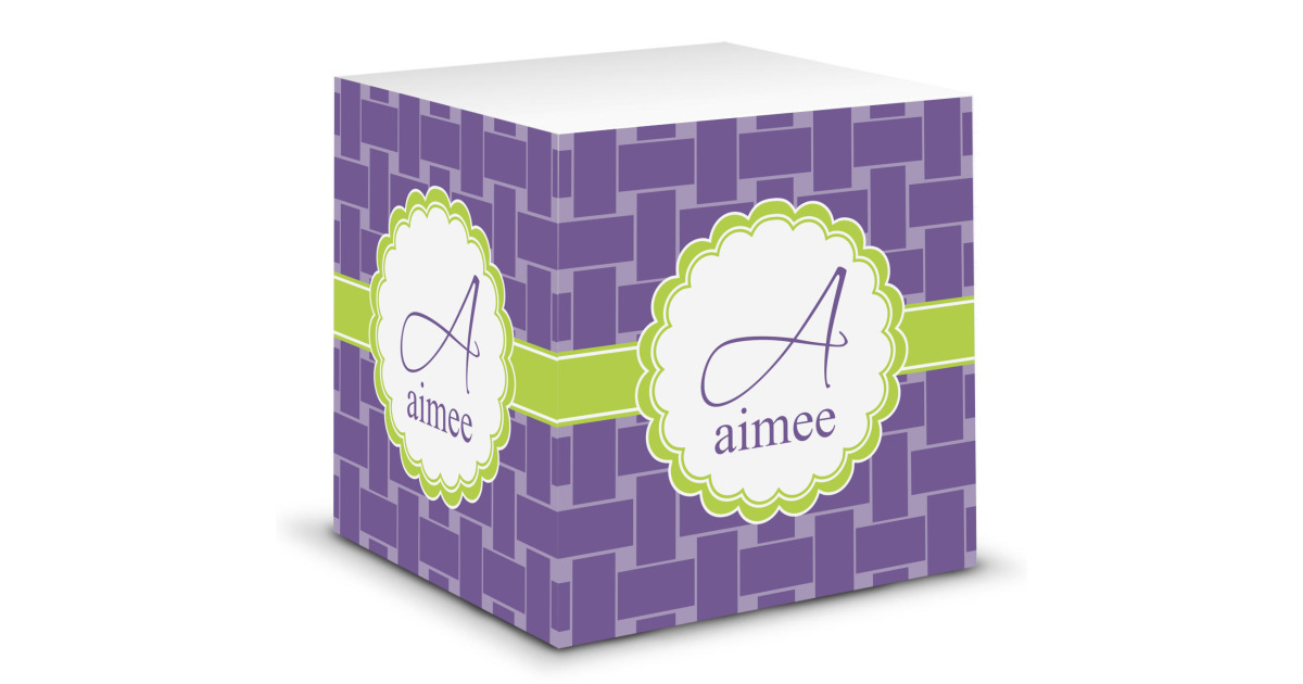 Custom Waffle Weave Sticky Note Cube (Personalized) | YouCustomizeIt