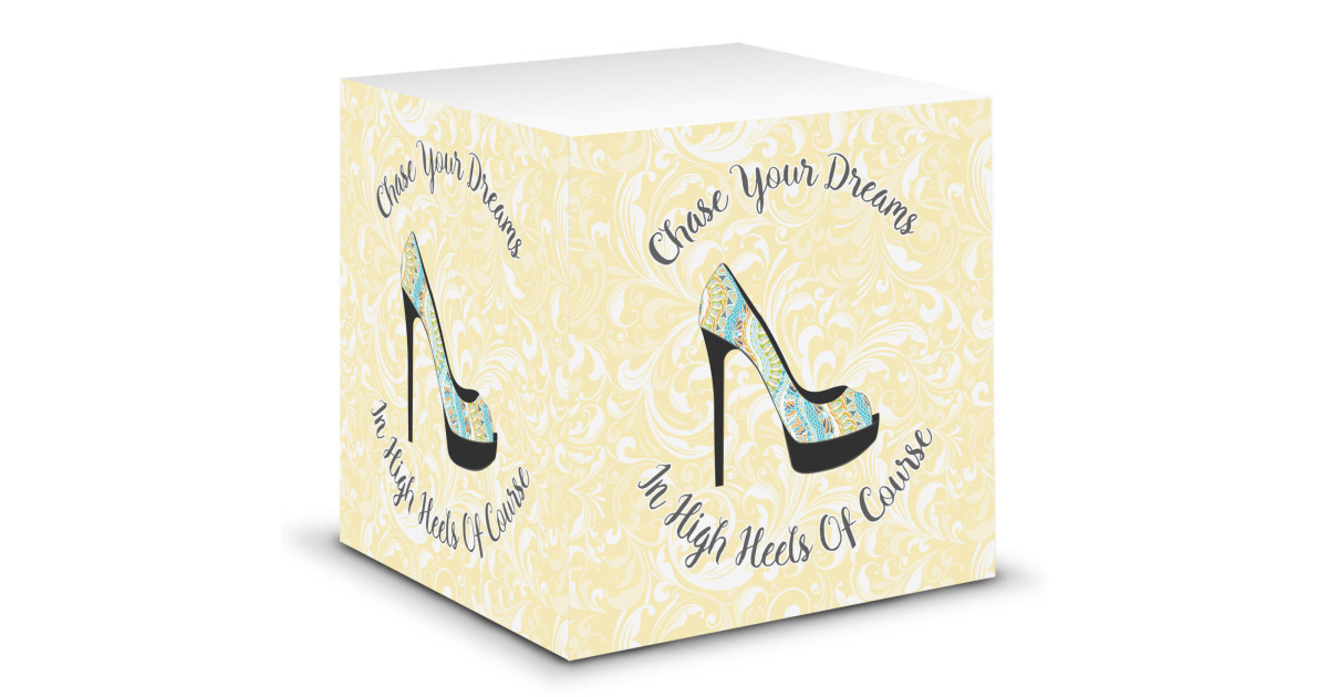Custom High Heels Sticky Note Cube | YouCustomizeIt