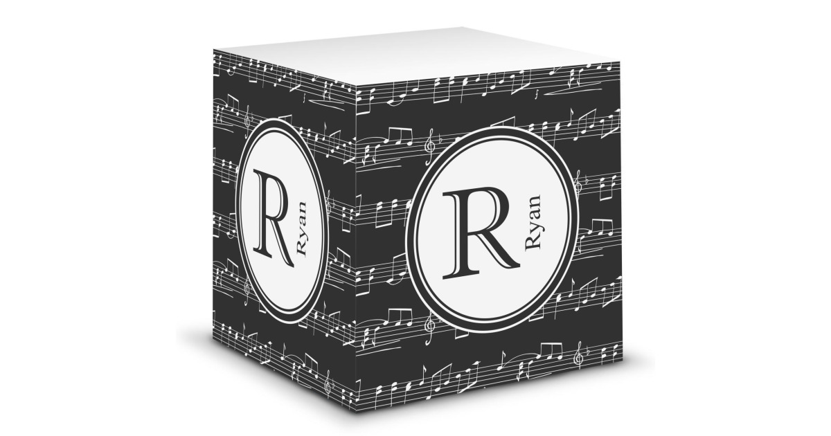 Custom Musical Notes Sticky Note Cube (Personalized) | YouCustomizeIt