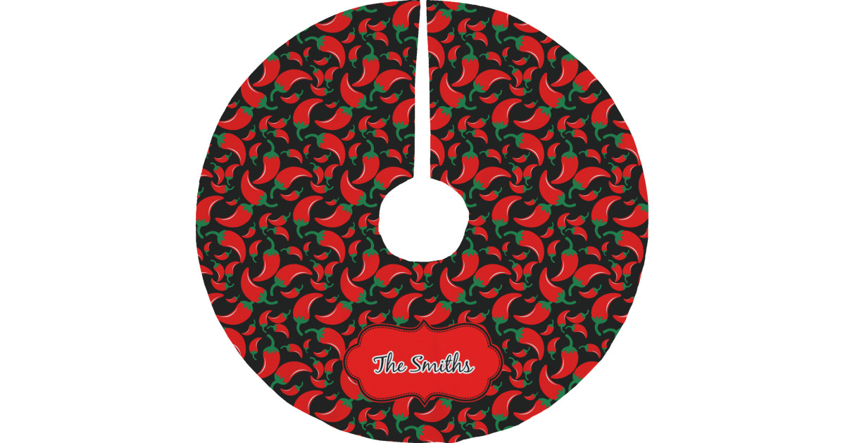 Custom Chili Peppers Tree Skirt (Personalized) | YouCustomizeIt