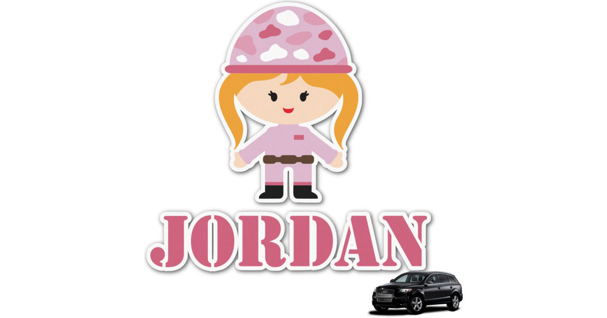 Custom Pink Camo Graphic Car Decal (Personalized) | YouCustomizeIt