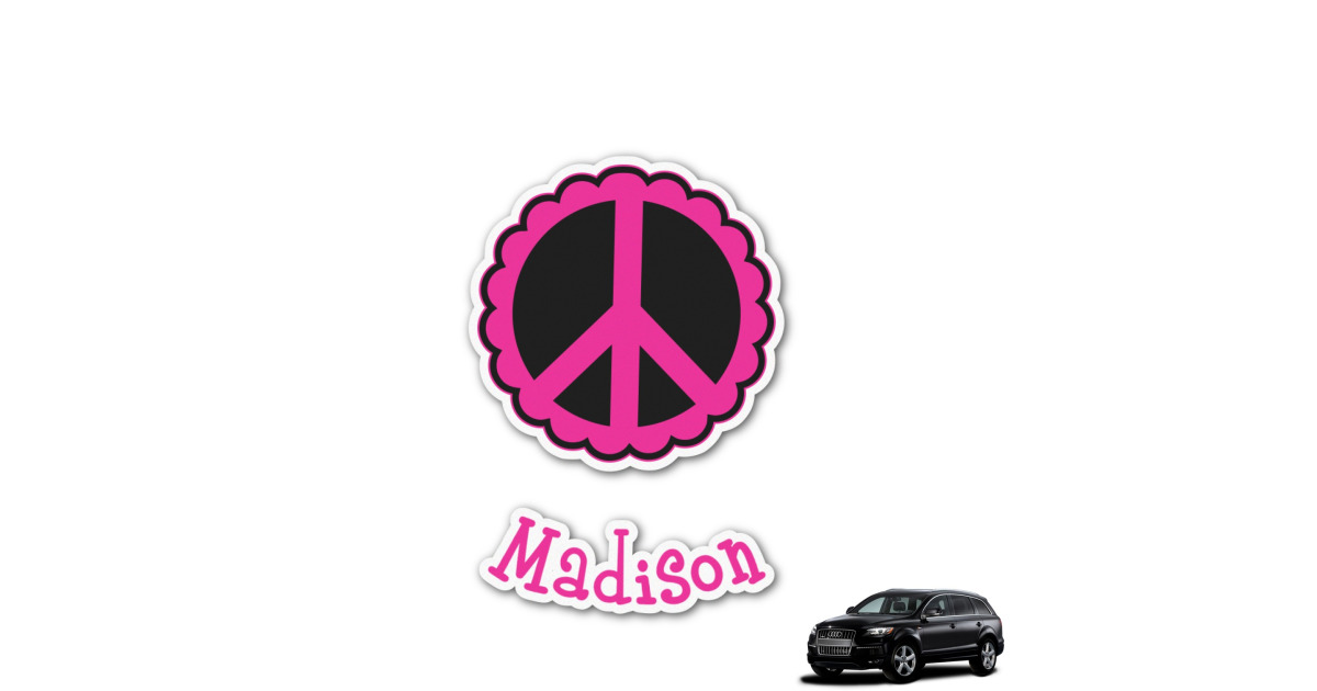 Custom Peace Sign Graphic Car Decal (Personalized) | YouCustomizeIt