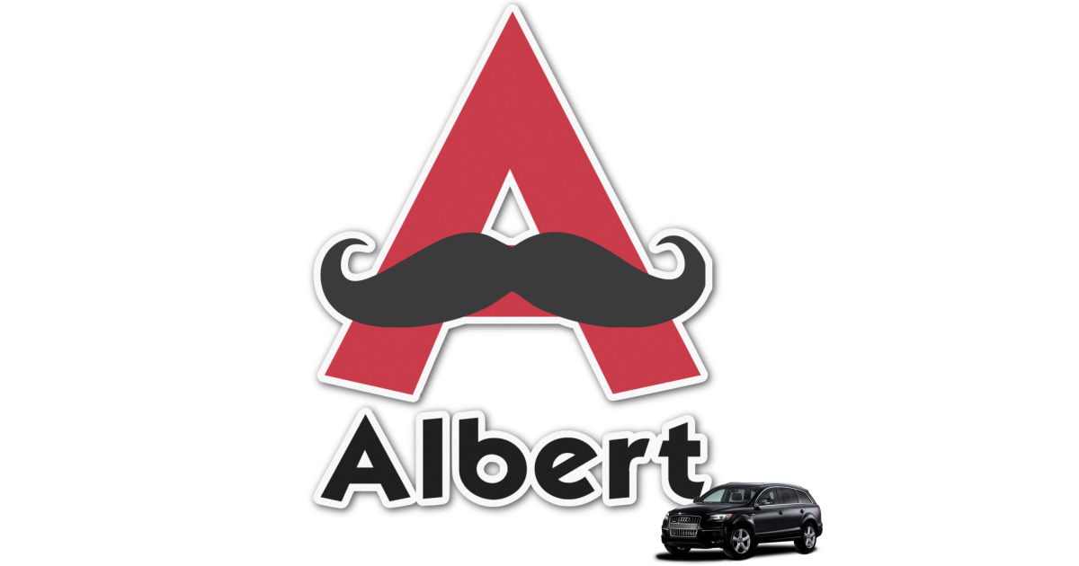 Custom Mustache Print Graphic Car Decal (Personalized) | YouCustomizeIt