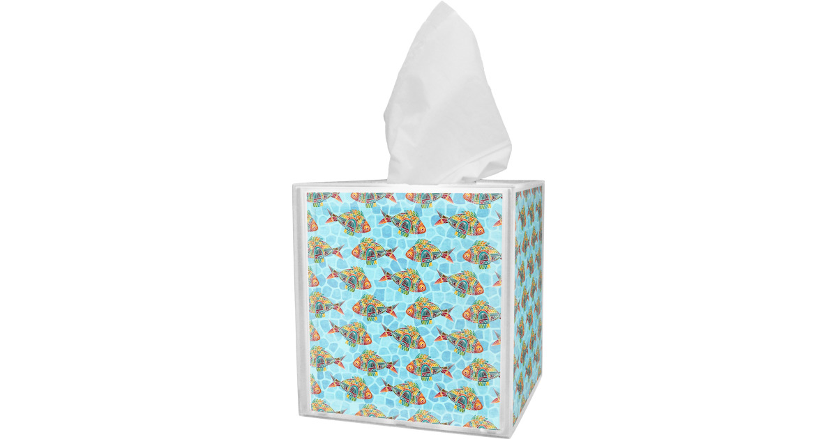 Custom Mosaic Fish Tissue Box Cover | YouCustomizeIt