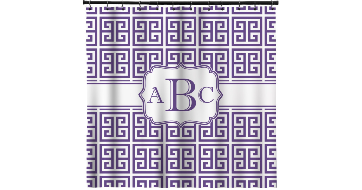 Custom Greek Key Shower Curtain (Personalized) | YouCustomizeIt