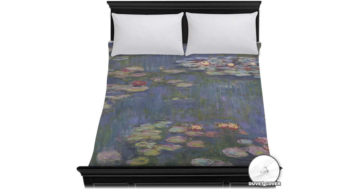 Custom Water Lilies by Claude Monet Duvet Cover - Full / Queen ...