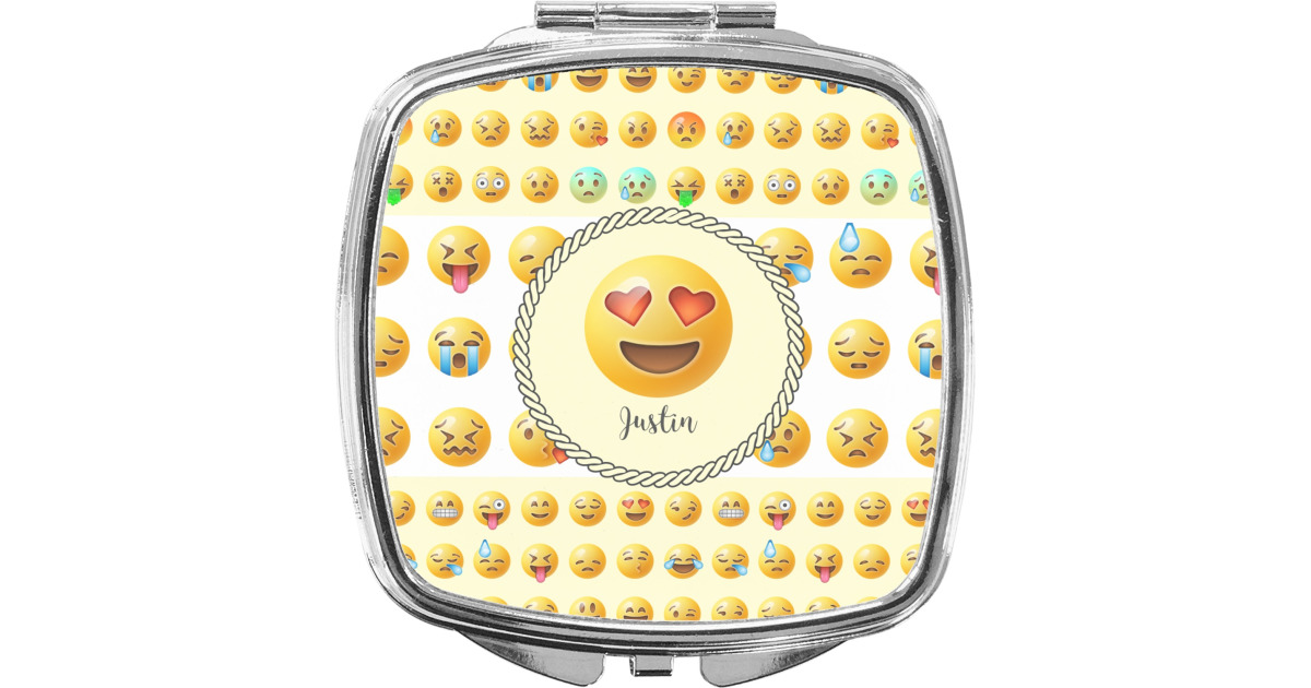 Custom Emojis Compact Makeup Mirror (Personalized) | YouCustomizeIt