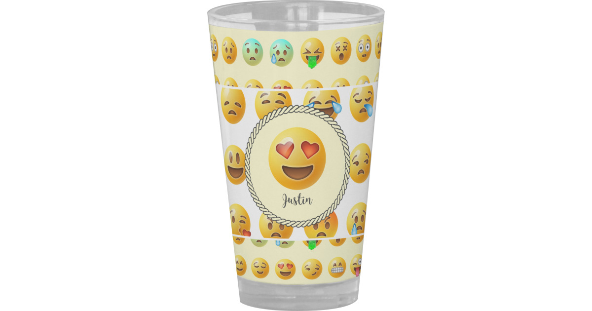 Emojis Pint Glass - Full Color (Personalized) - YouCustomizeIt