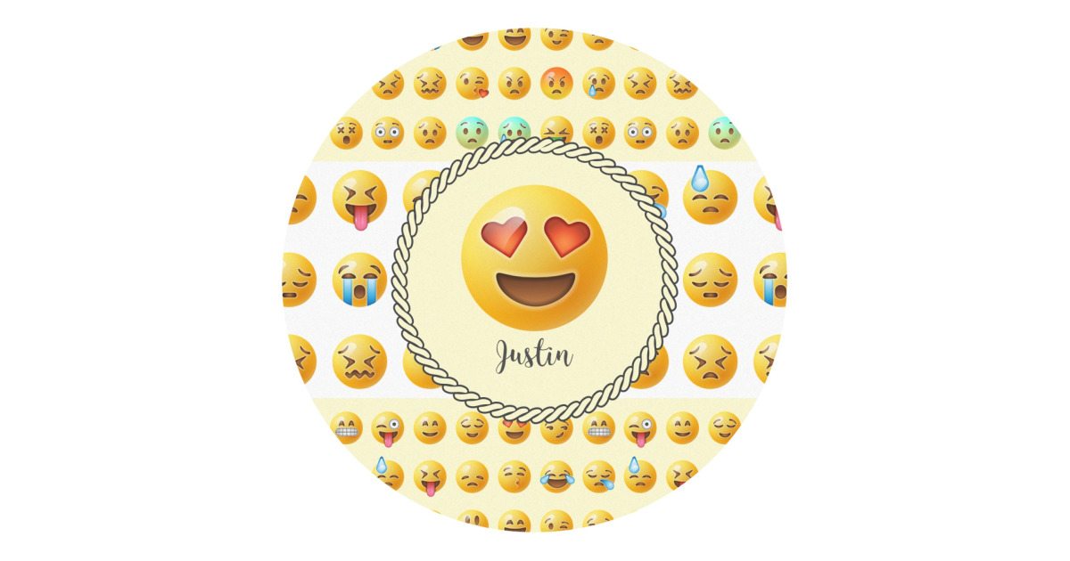 Custom Emojis Round Decal (Personalized) | YouCustomizeIt
