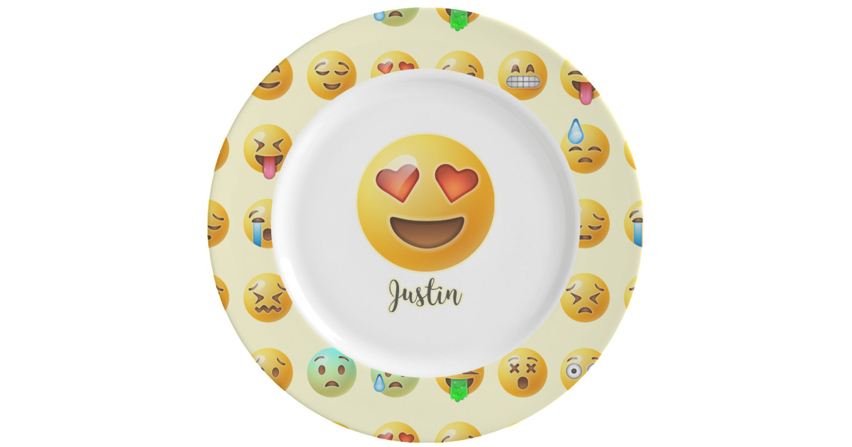 Custom Emojis Ceramic Dinner Plates (Set of 4) (Personalized ...