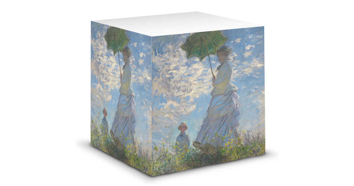 Custom Promenade Woman by Claude Monet Sticky Note Cube | YouCustomizeIt