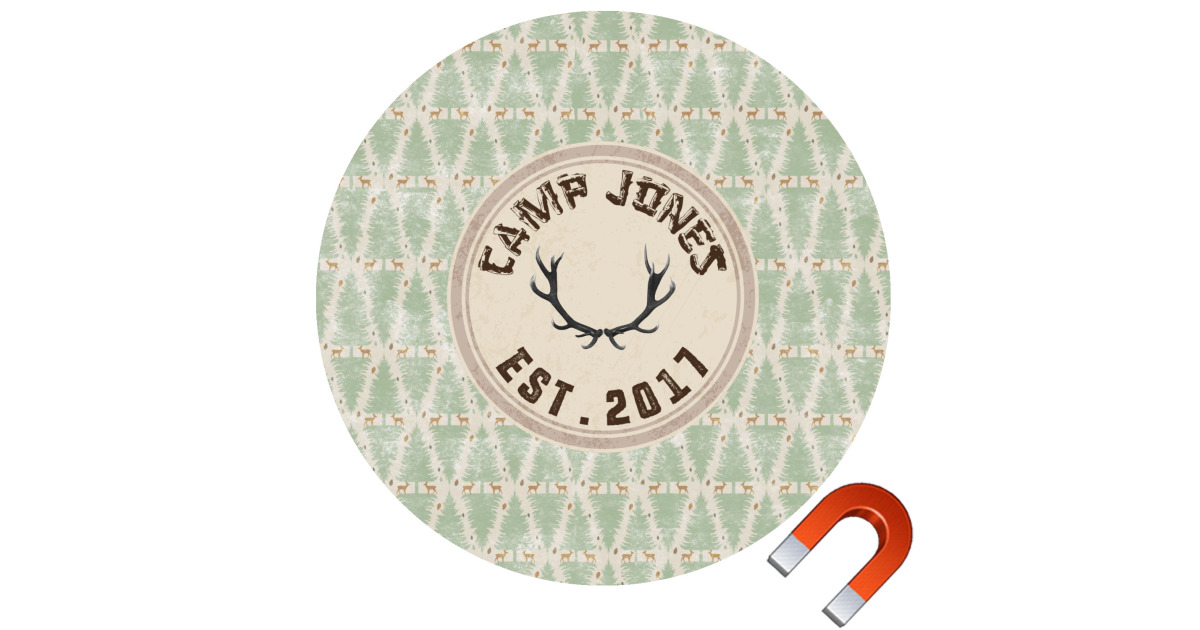 Custom Deer Round Car Magnet - 10" (Personalized) | YouCustomizeIt