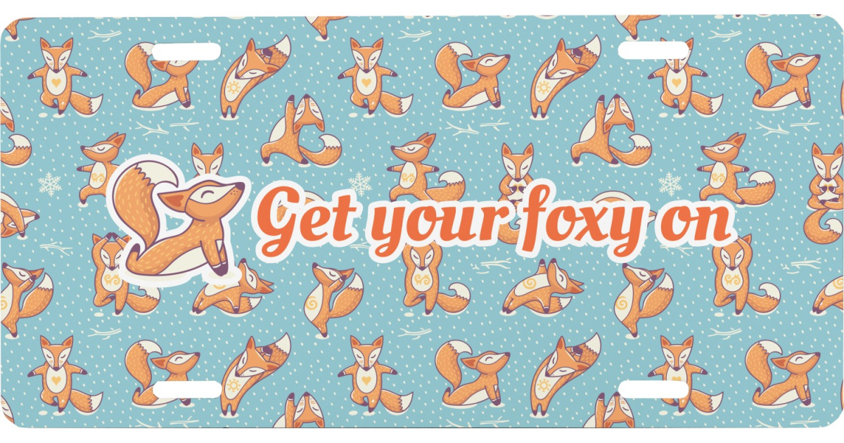 Custom Foxy Yoga Front License Plate (Personalized) | YouCustomizeIt